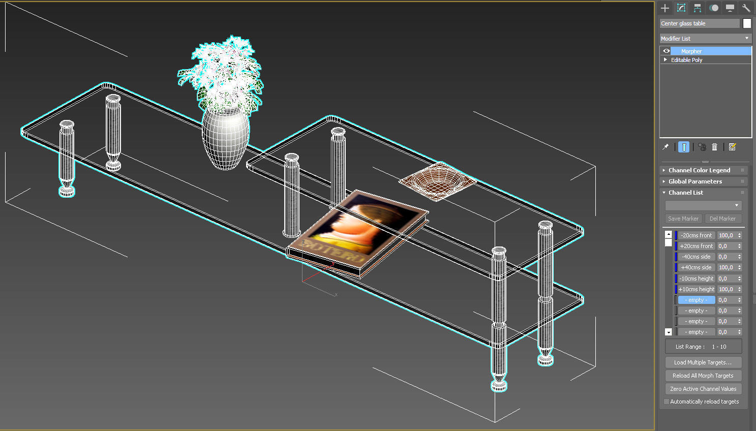 Double glass center table 3D model | CGTrader