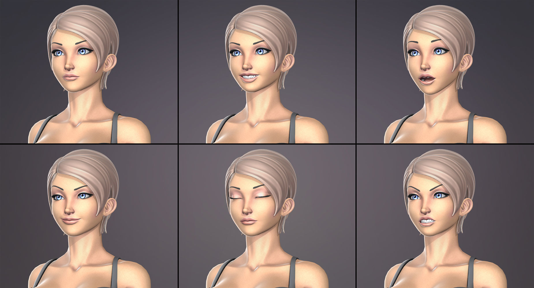 3D model Female Stylistic Base Body VR / AR / low-poly rigged | CGTrader