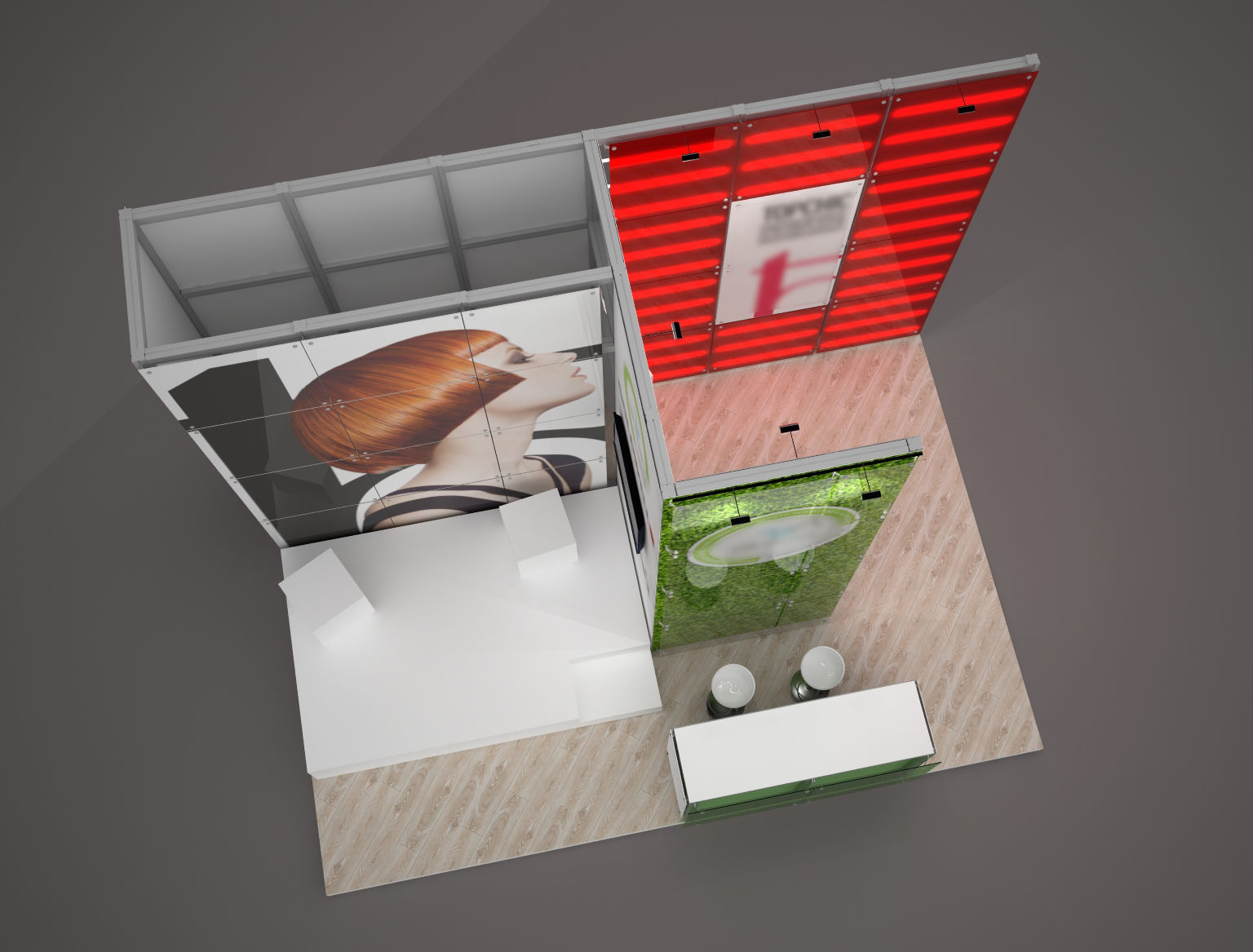 Exhibition stand octanorm maxima 6x4 m 3D model | CGTrader