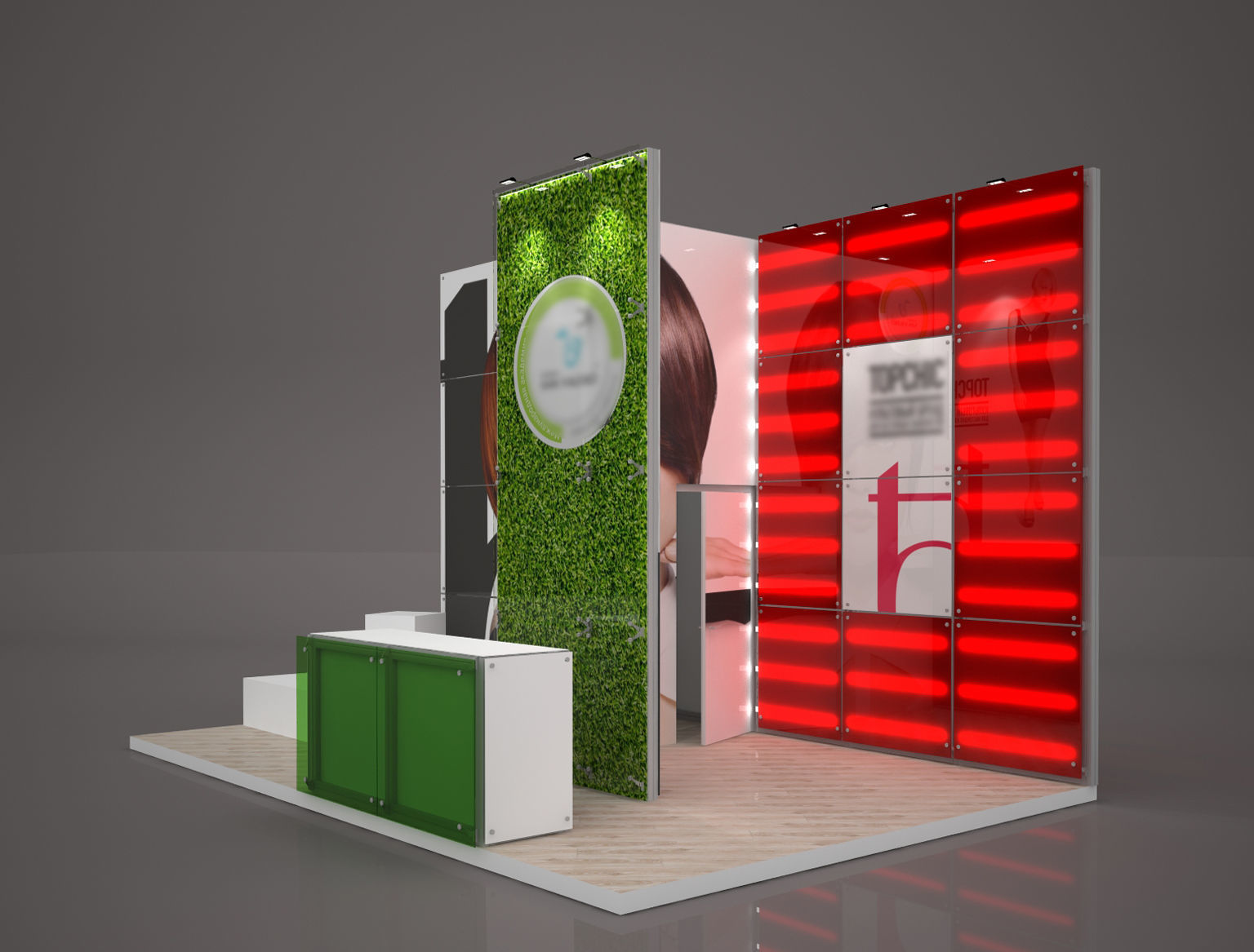 Exhibition stand octanorm maxima 6x4 m 3D model | CGTrader