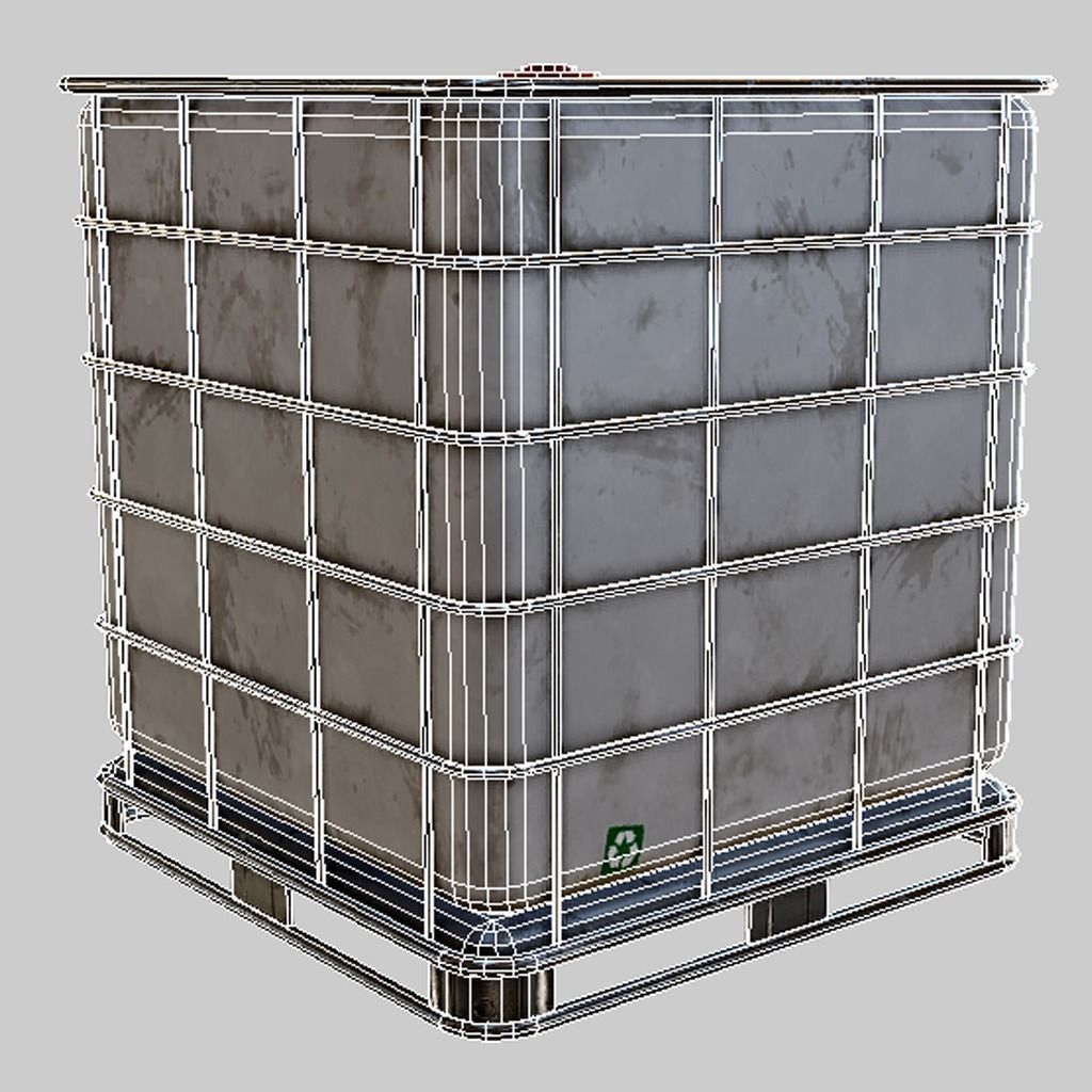3D model Caged water tank PBR Game-Ready VR / AR / low-poly | CGTrader