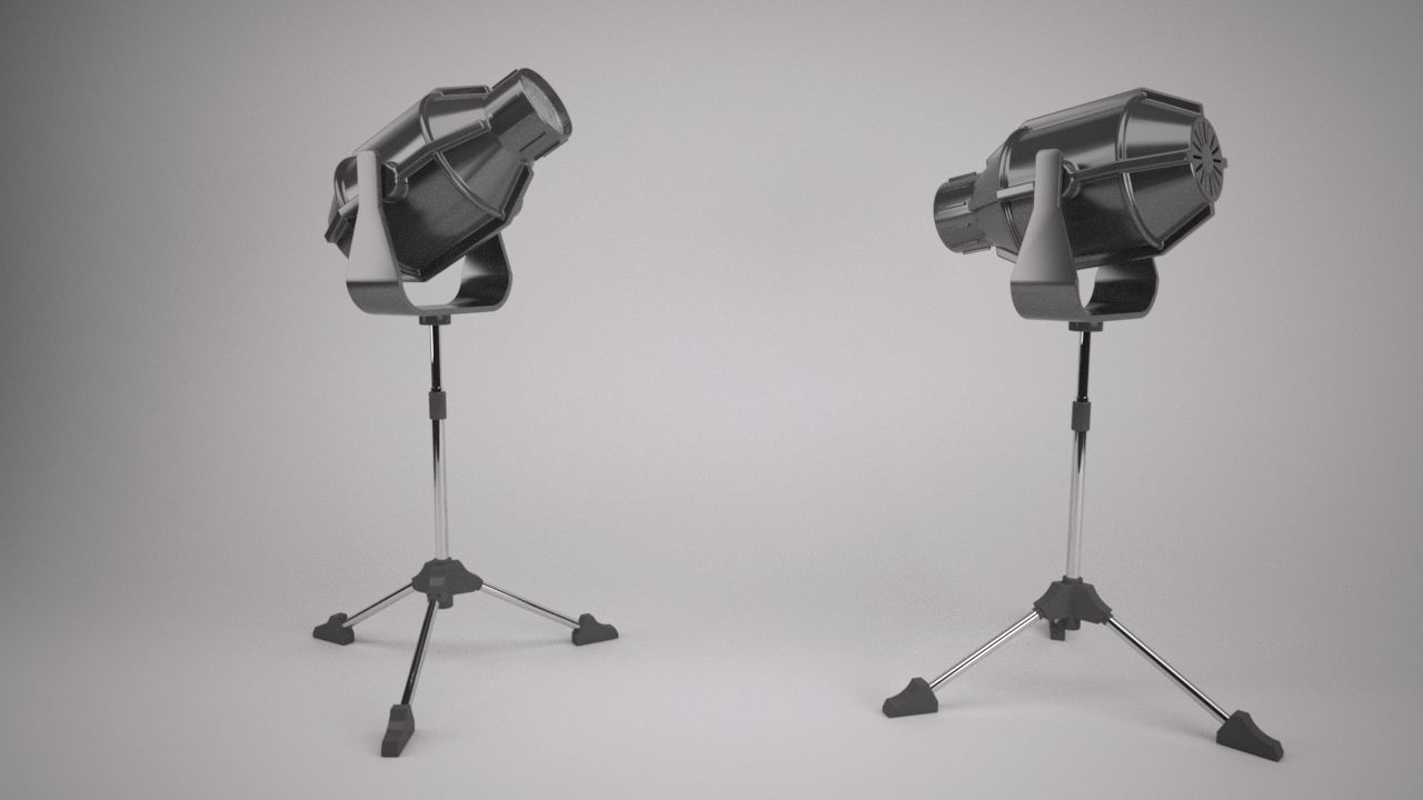 Stage Spotlight Rigged 3D model | CGTrader