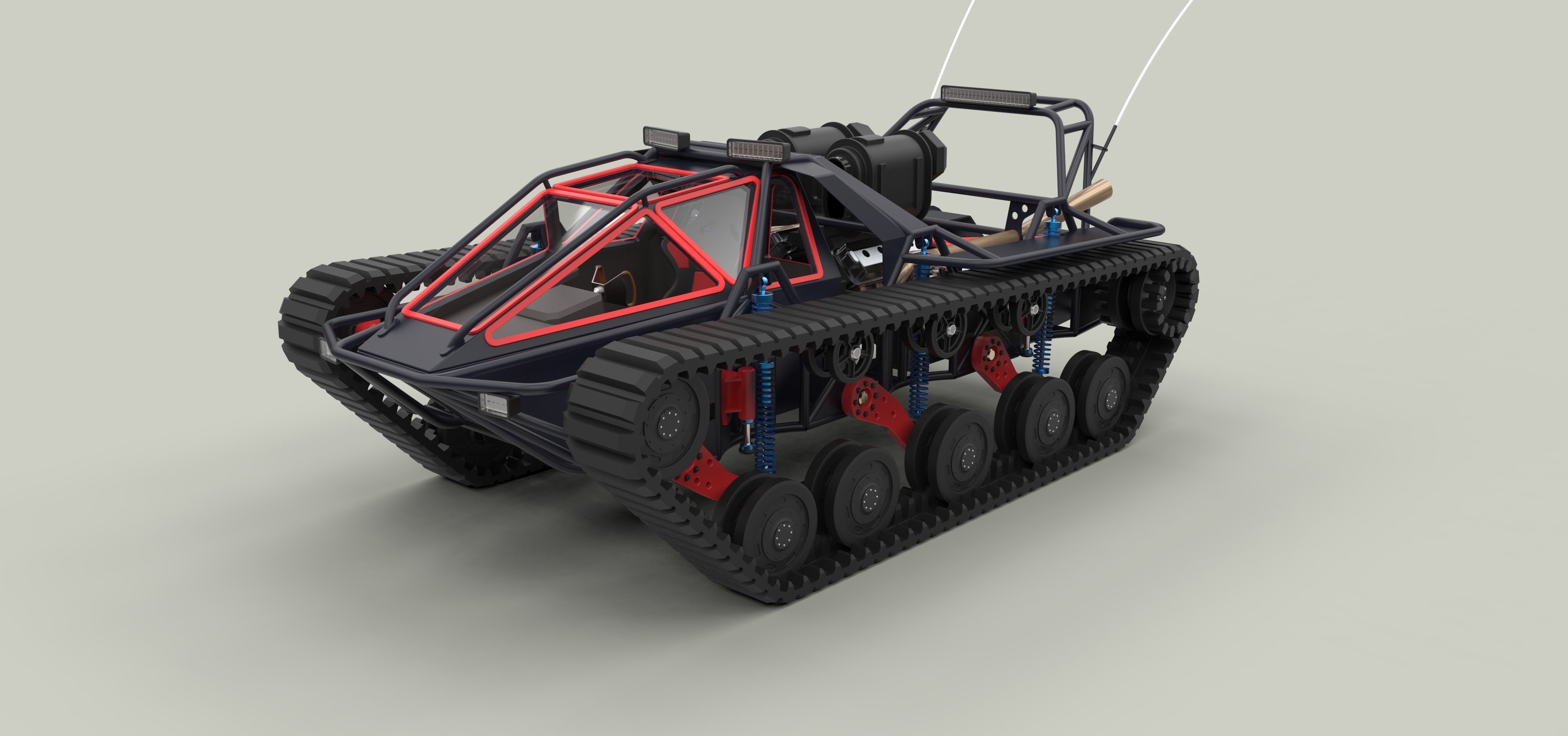 Tracked vehicle 3 3D model | CGTrader