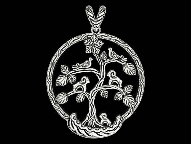 Bird Tree of Life Pendant 3D model 3D printable | CGTrader