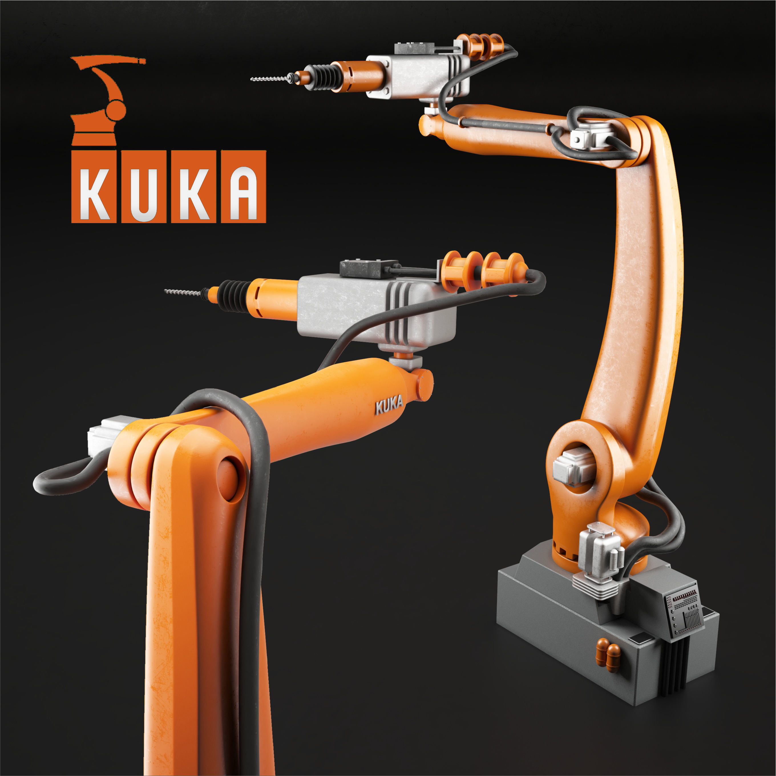 3D model Robot KUKA VR / AR / low-poly | CGTrader