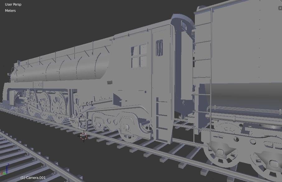 Streamlined Steam Locomotive and Tender - Vintage Train 3D model | CGTrader