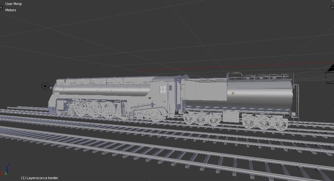 Streamlined Steam Locomotive and Tender - Vintage Train 3D model | CGTrader