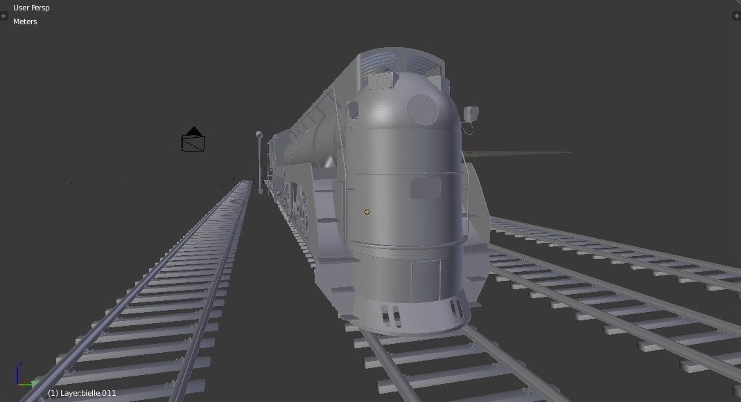 Streamlined Steam Locomotive and Tender - Vintage Train 3D model | CGTrader