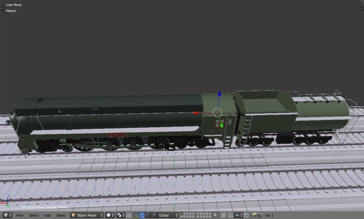 Streamlined Steam Locomotive and Tender - Vintage Train 3D model | CGTrader