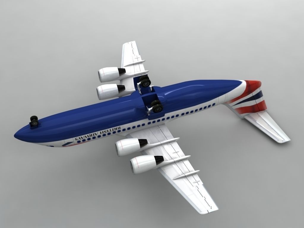 Avro RJ-100 - British Airways 3D model | CGTrader