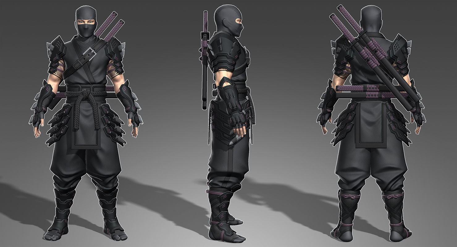 3D model Armored Male Ninja VR / AR / low-poly rigged | CGTrader