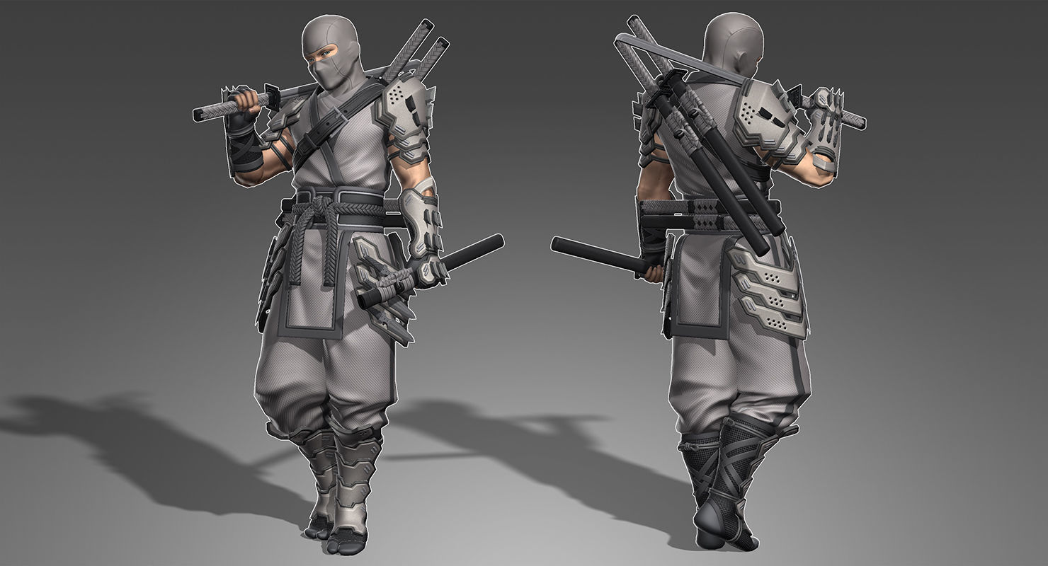 3D model Armored Male Ninja VR / AR / low-poly rigged | CGTrader