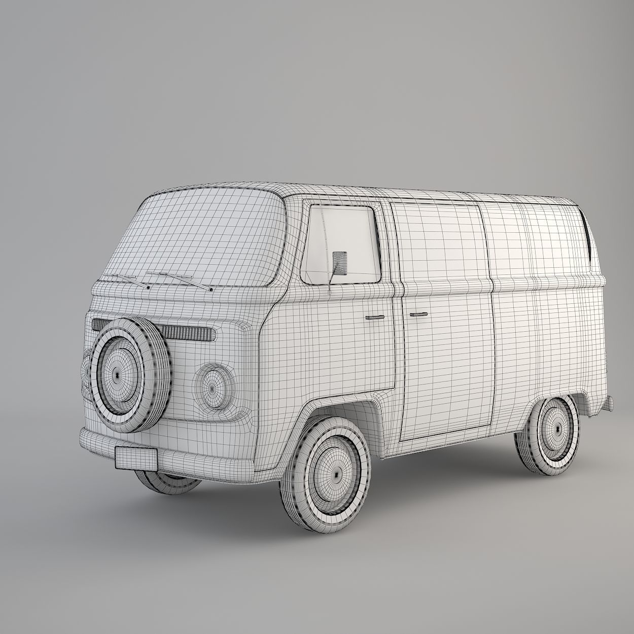 T2 Cartoon Van 3D model | CGTrader