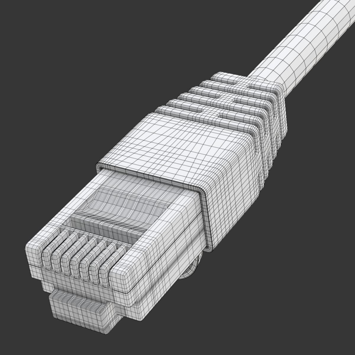 Ethernet RJ-45 Plug 3D model | CGTrader