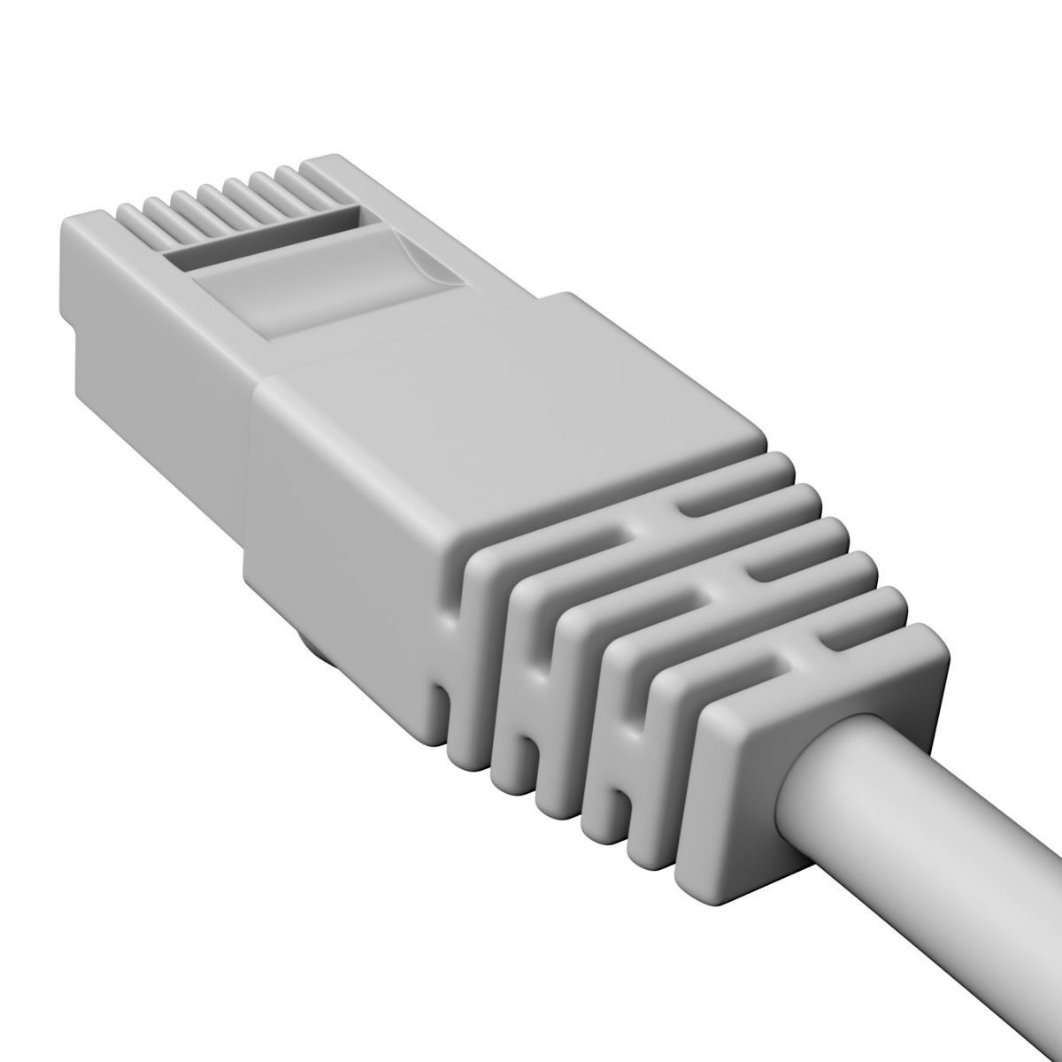 Ethernet RJ-45 Plug 3D model | CGTrader