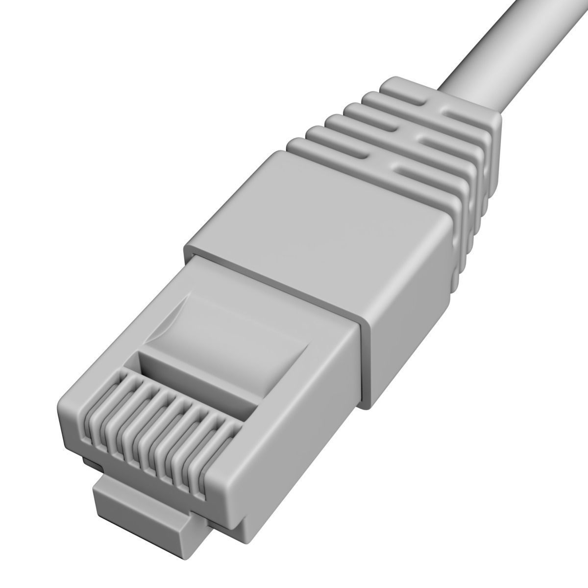 Ethernet RJ-45 Plug 3D model | CGTrader