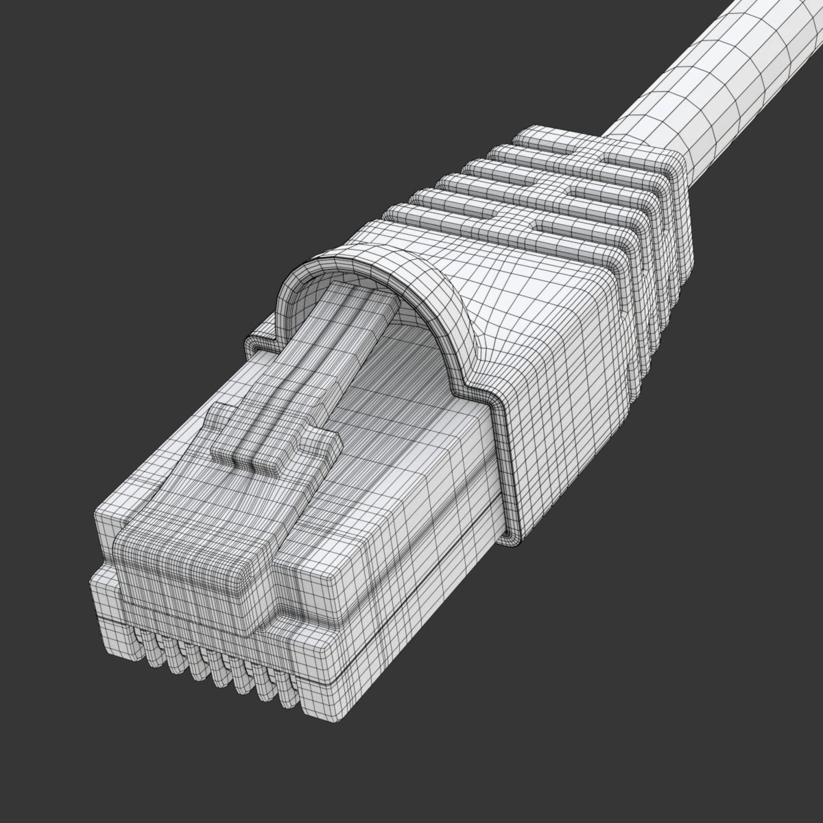 Ethernet RJ-45 Plug 3D model | CGTrader