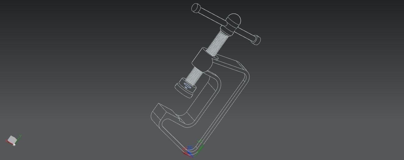 C CLAMP ASSEMBLY free 3D model | CGTrader