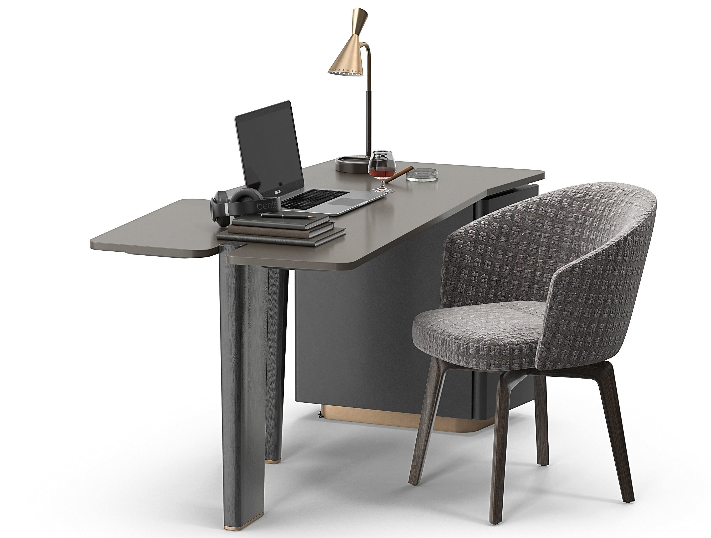 Minotti Jacob desk set 3D model | CGTrader