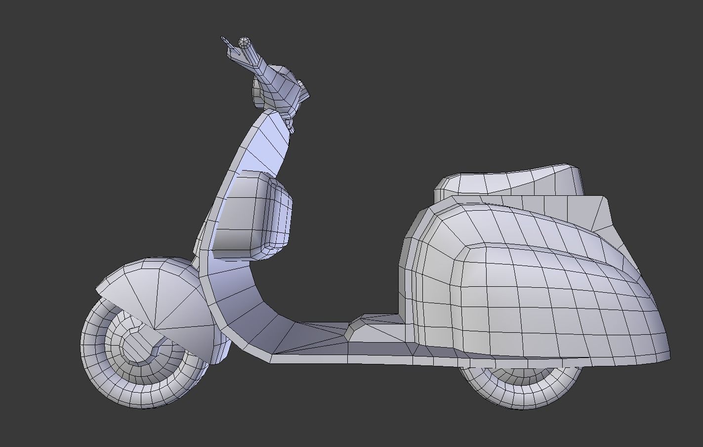3D model Cartoon scooter moped with animation VR / AR / low-poly rigged ...
