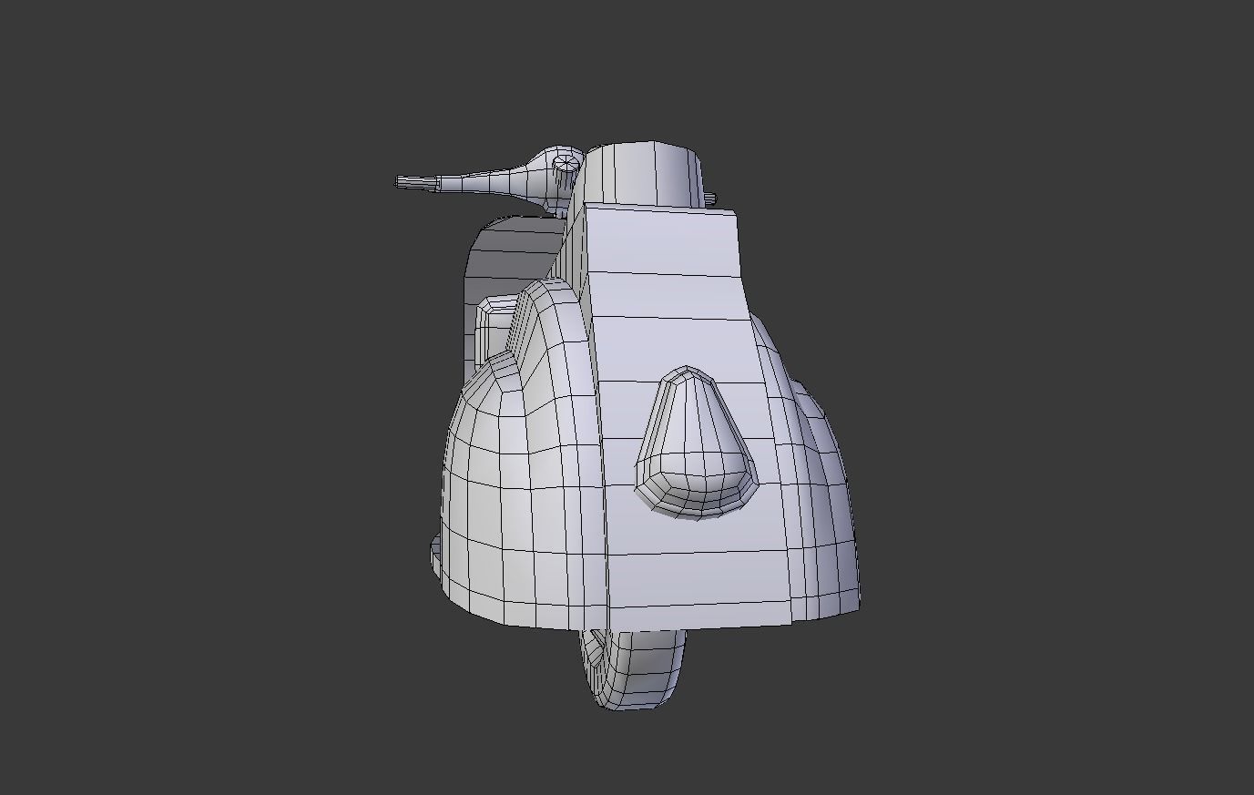 3D model Cartoon scooter moped with animation VR / AR / low-poly rigged ...