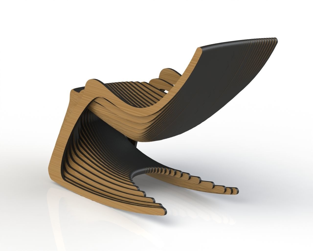 Custom Rocking Chair 3D model 3D printable | CGTrader