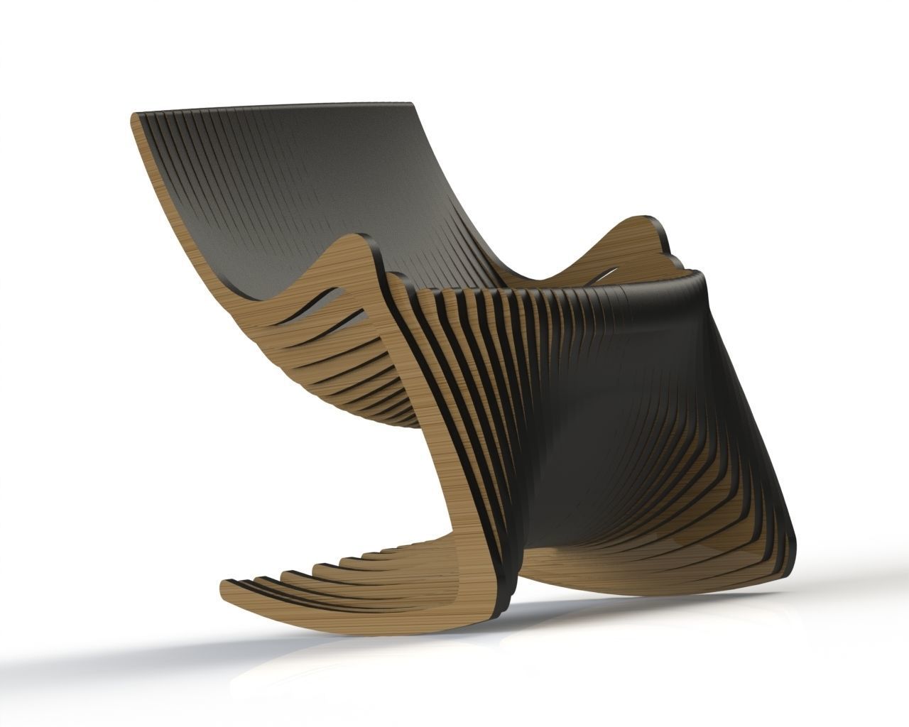 Custom Rocking Chair 3D model 3D printable | CGTrader