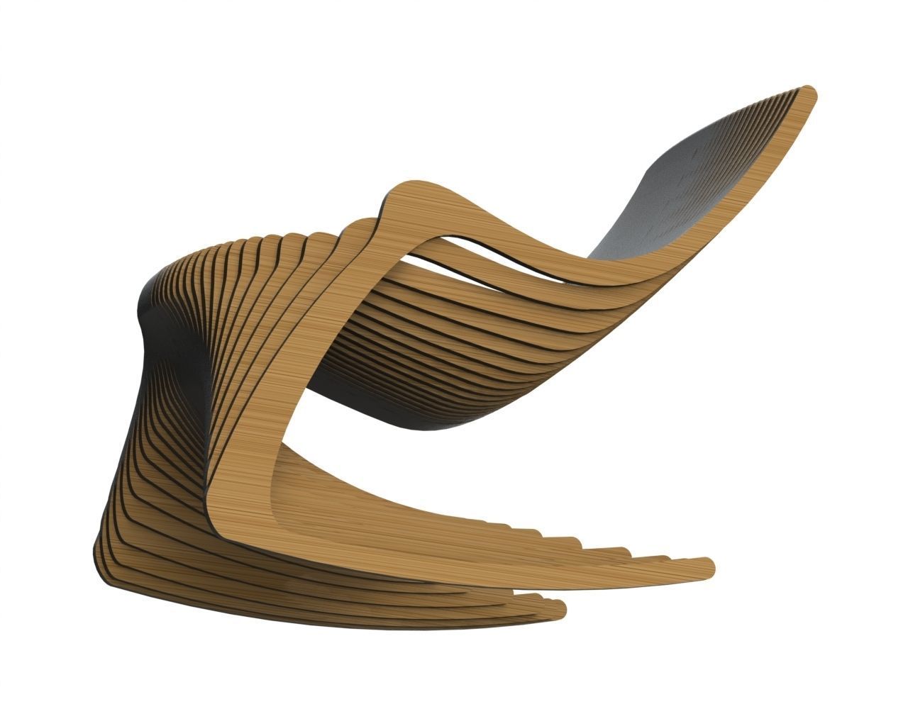 Custom Rocking Chair 3D model 3D printable | CGTrader