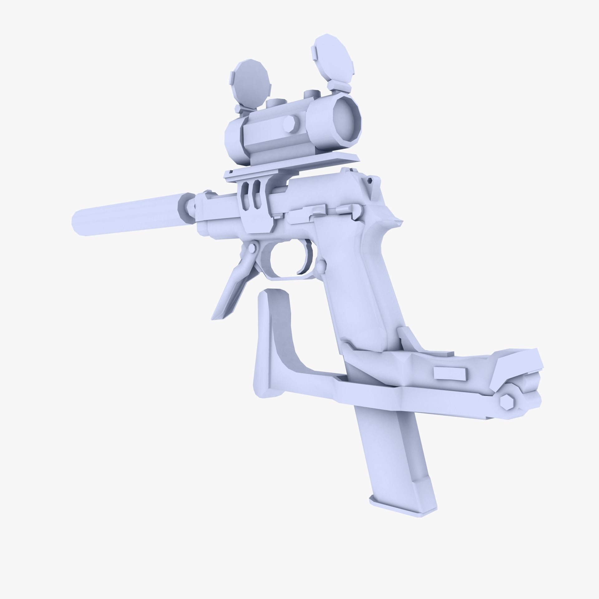 3D model M93 Raffica Extended Mag VR / AR / low-poly | CGTrader