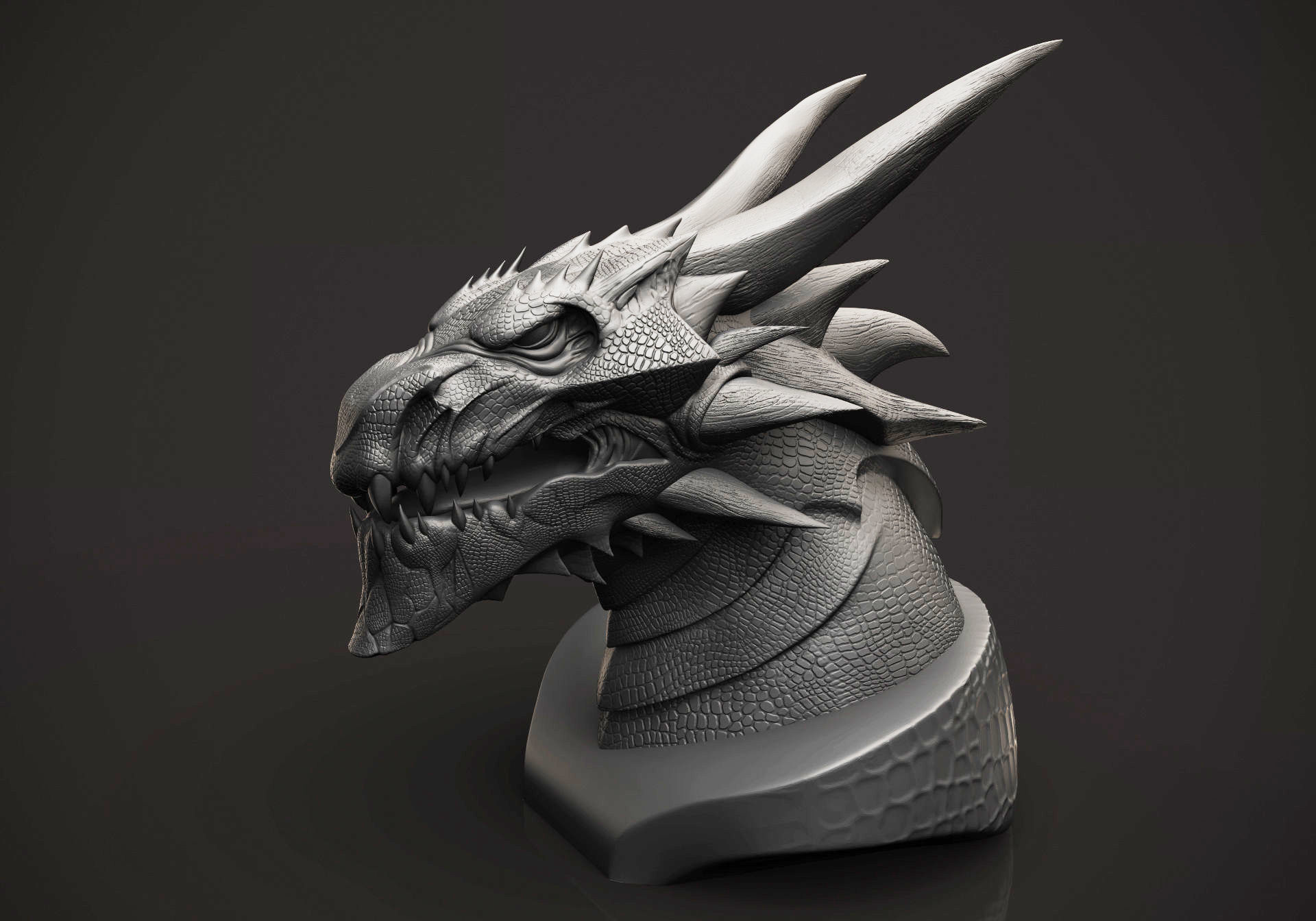 Dragon Bust 3D model 3D printable | CGTrader