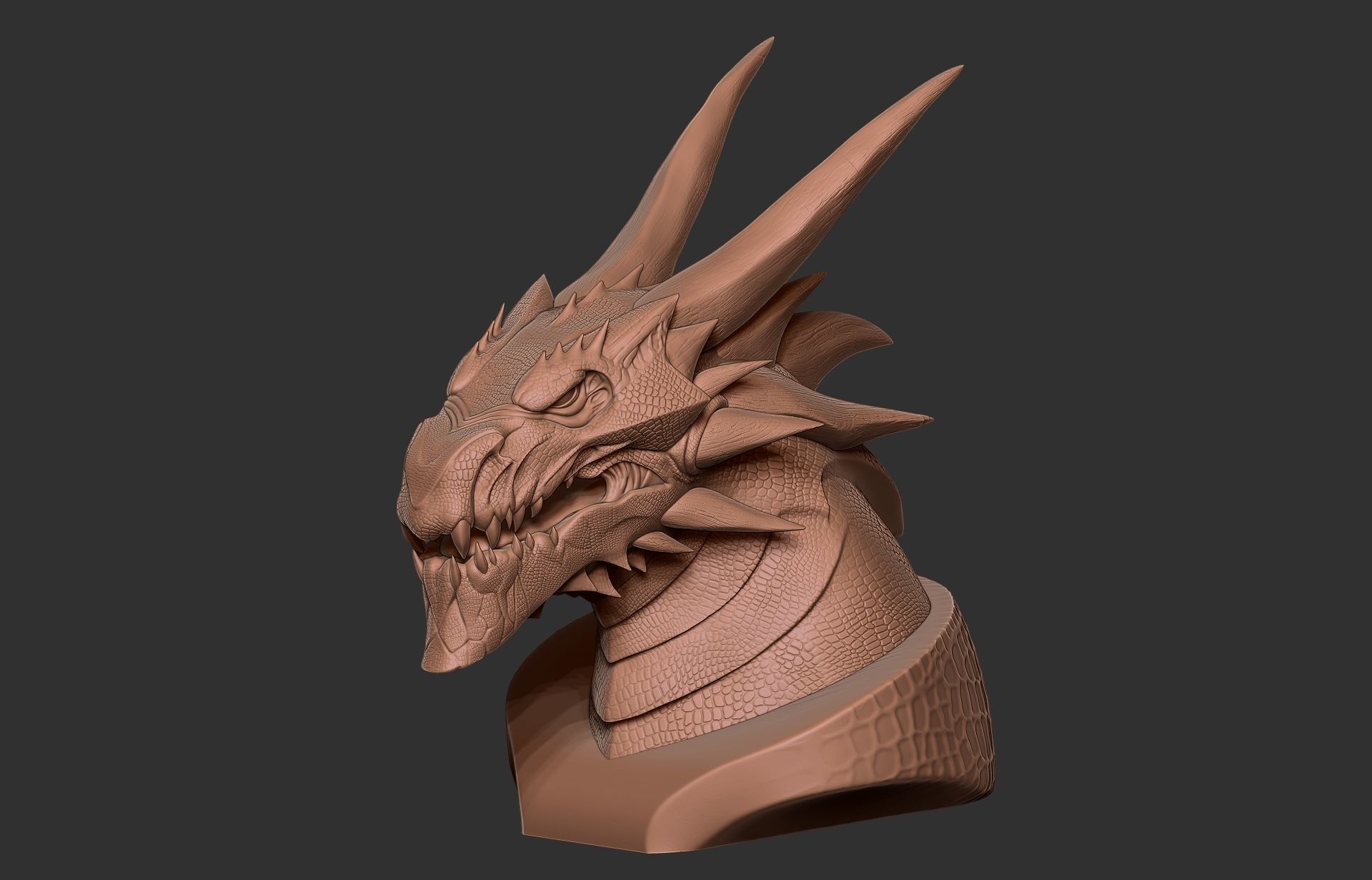Dragon Bust 3D model 3D printable | CGTrader