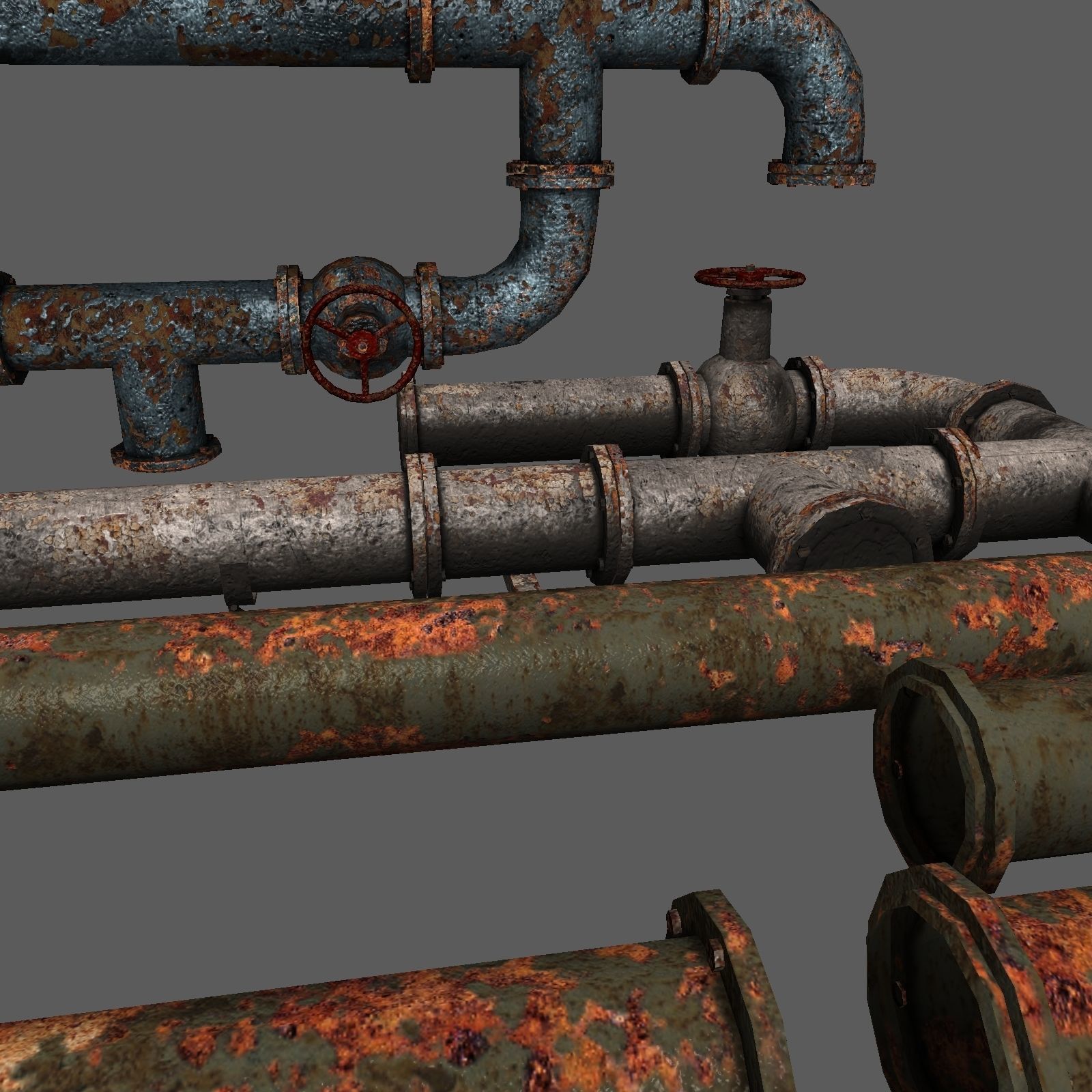 Metal Pipes Set 2 free VR / AR / low-poly 3D model | CGTrader