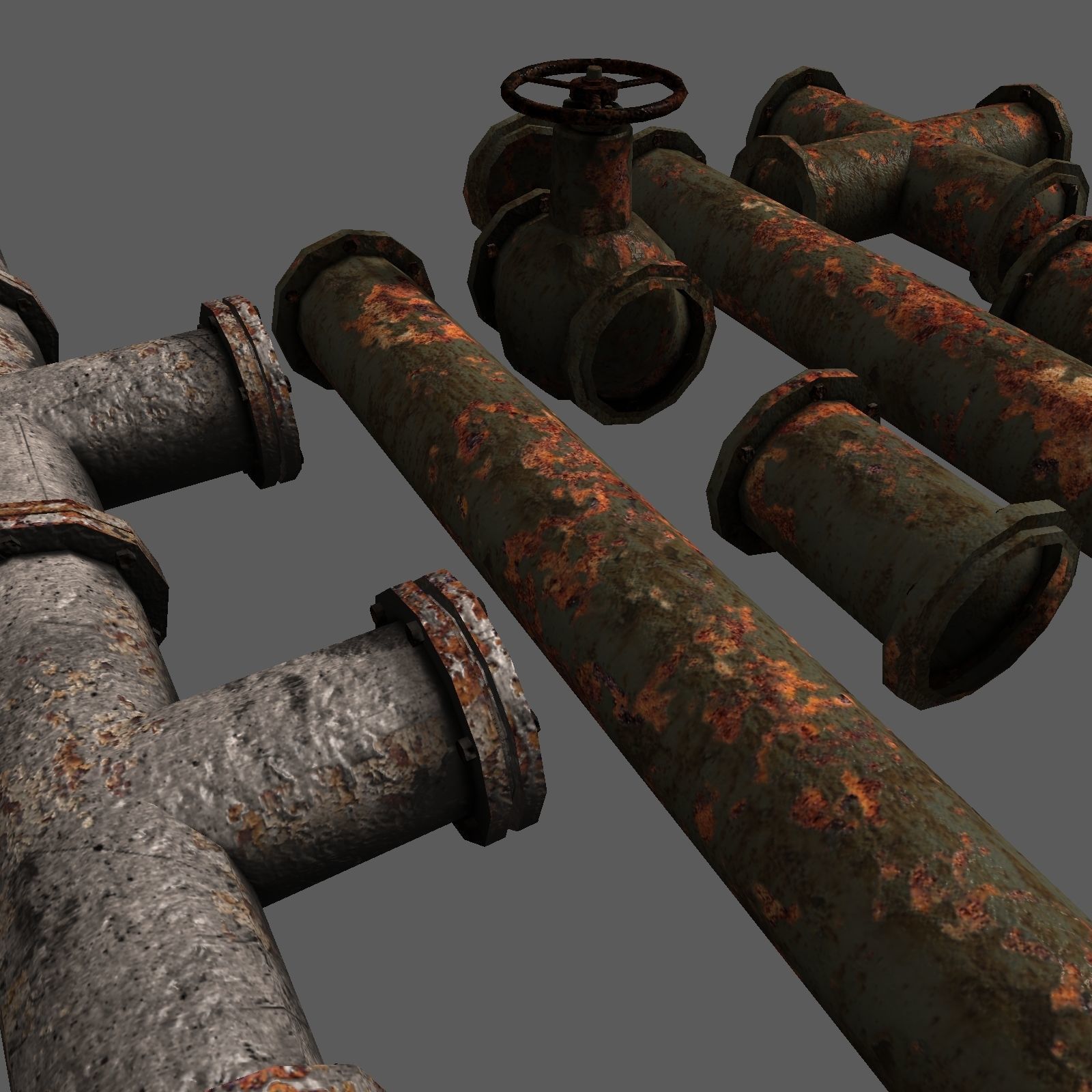 Metal Pipes Set 2 free VR / AR / low-poly 3D model | CGTrader