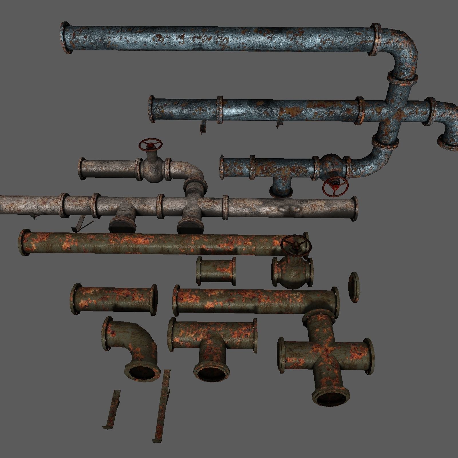 Metal Pipes Set 2 free VR / AR / low-poly 3D model | CGTrader