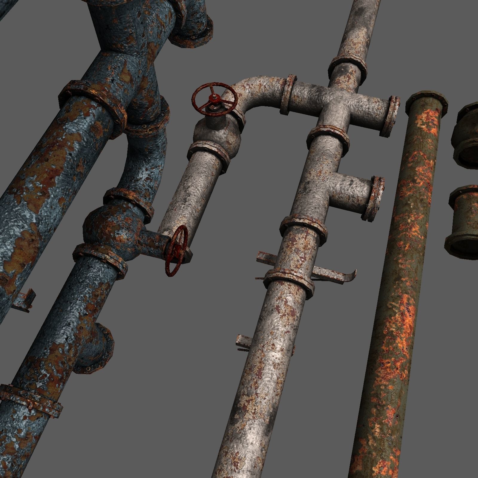 Metal Pipes Set 2 free VR / AR / low-poly 3D model | CGTrader