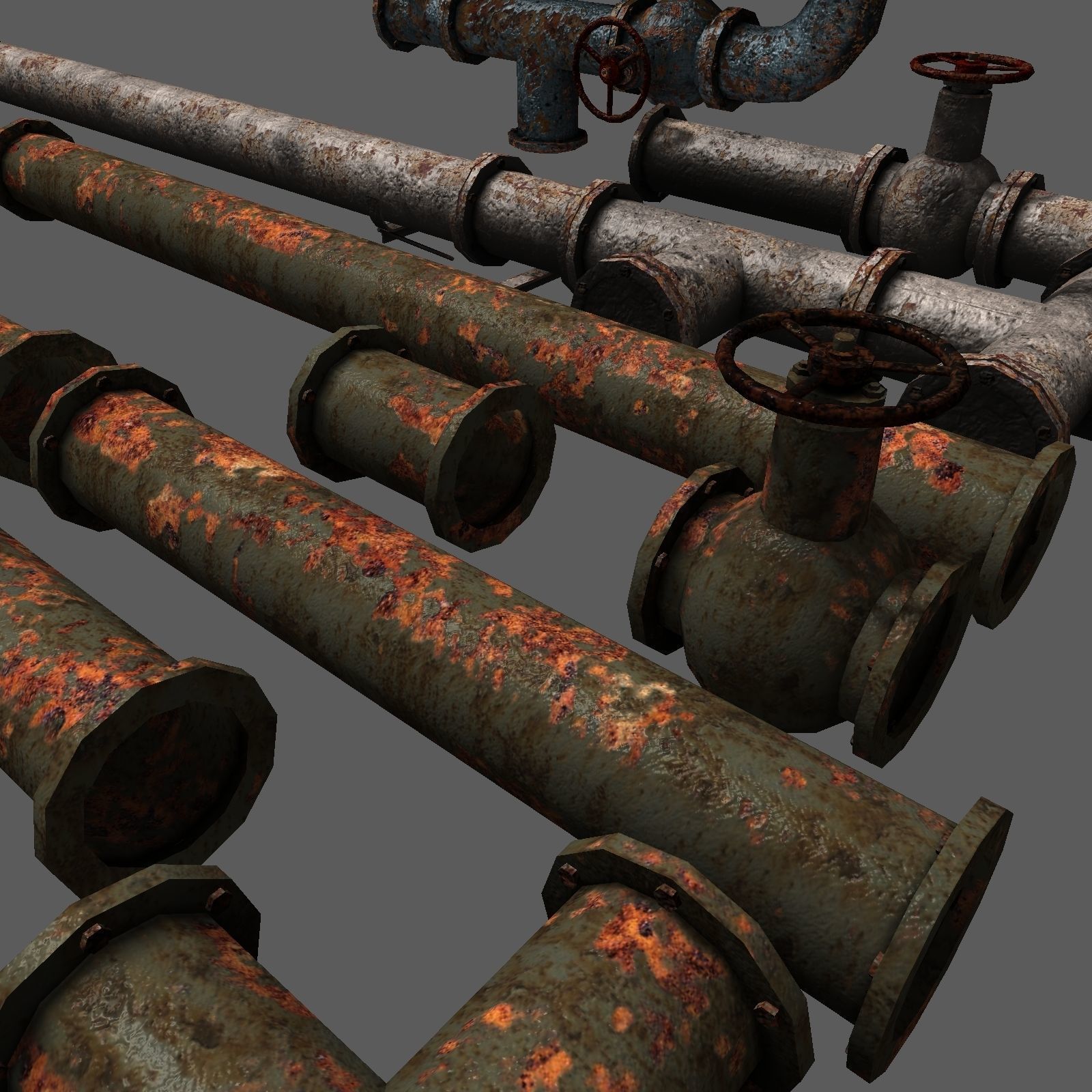 Metal Pipes Set 2 free VR / AR / low-poly 3D model | CGTrader