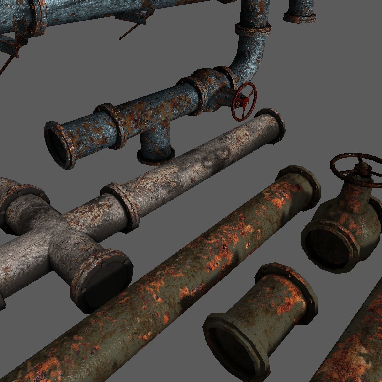 Metal Pipes Set 2 free VR / AR / low-poly 3D model | CGTrader