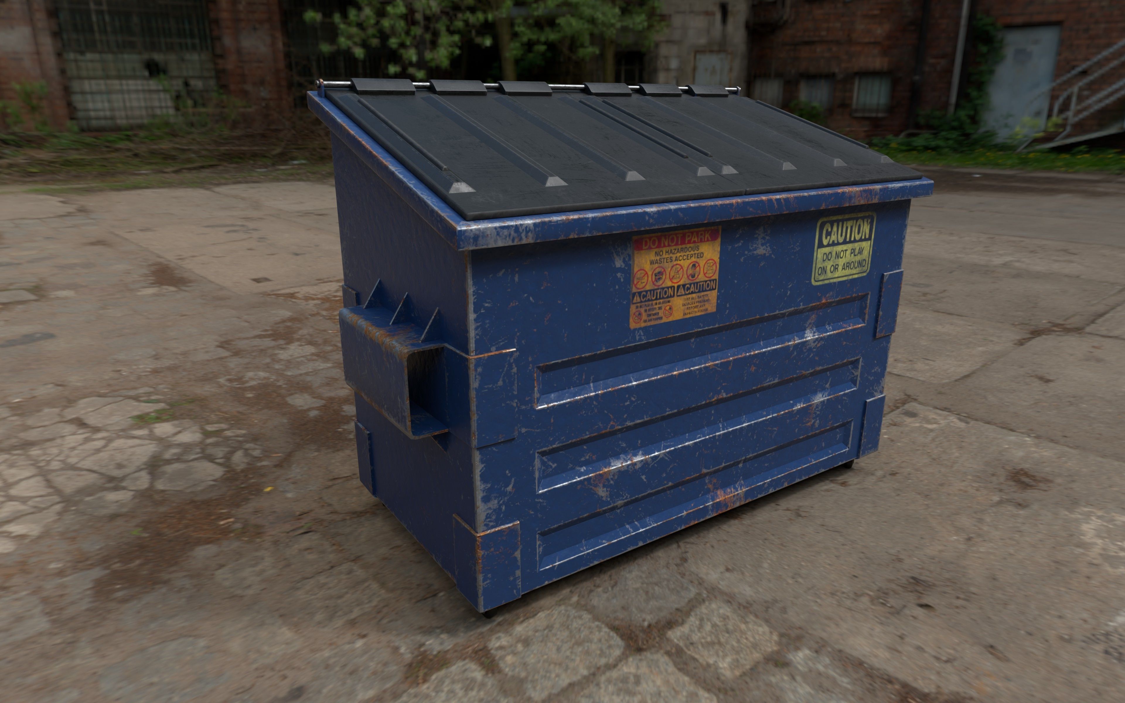 3D model PBR Dumpster trash can VR / AR / low-poly | CGTrader