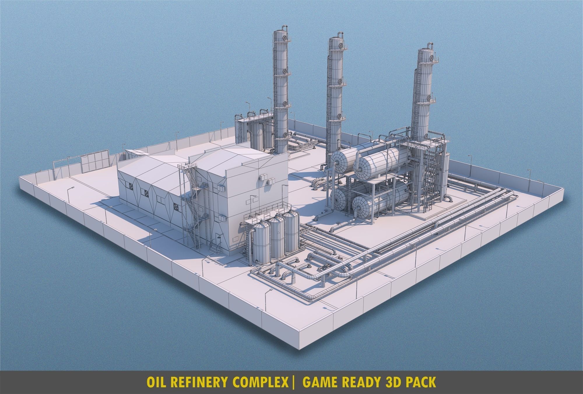 3D model Refinery Complex - Pack VR / AR / low-poly | CGTrader