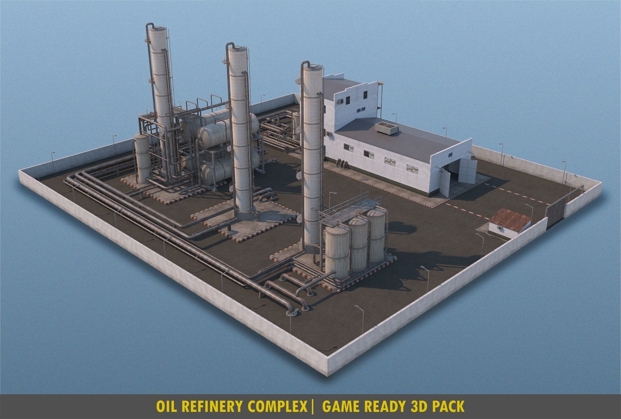 3D model Refinery Complex - Pack VR / AR / low-poly | CGTrader
