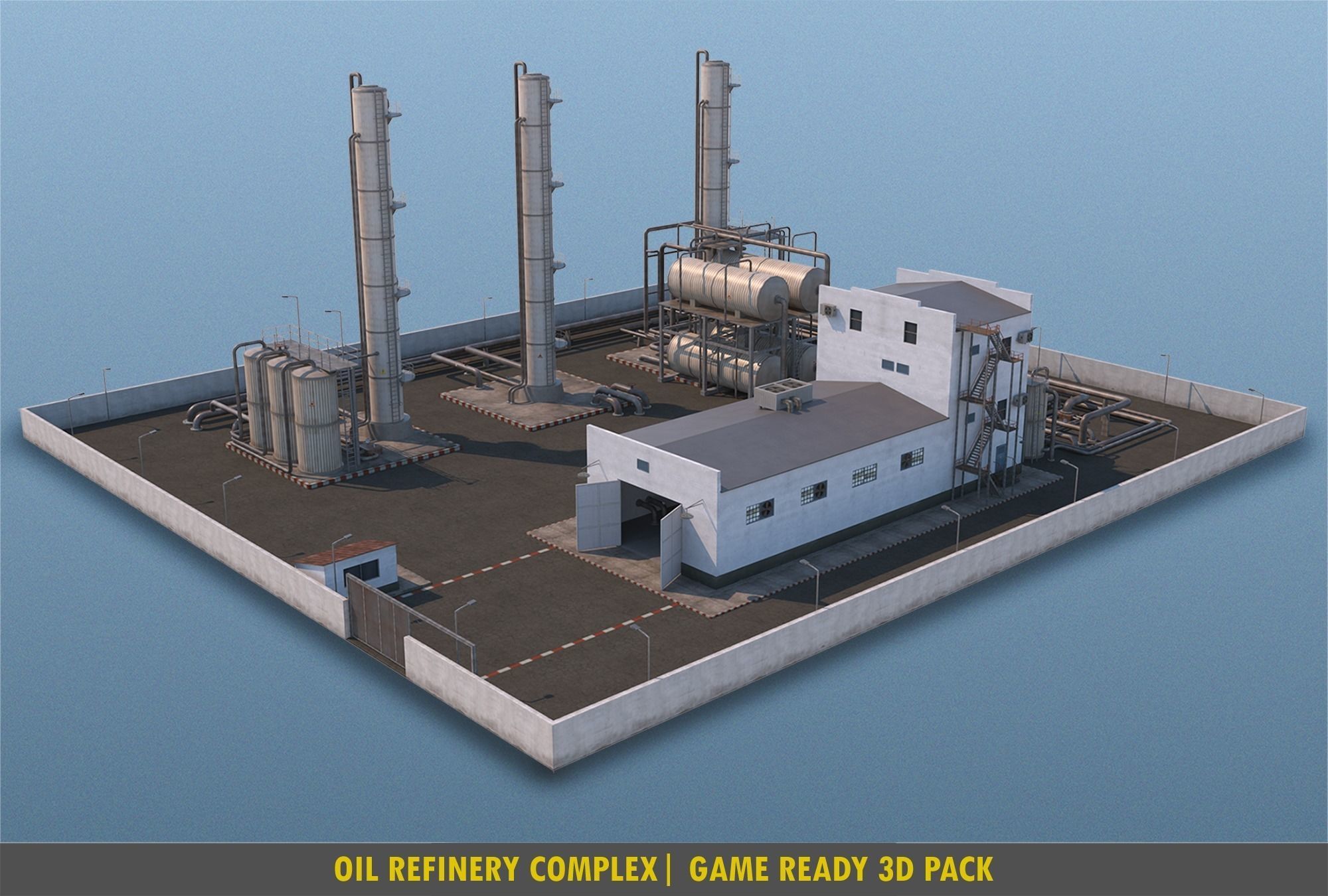 3D model Refinery Complex - Pack VR / AR / low-poly | CGTrader