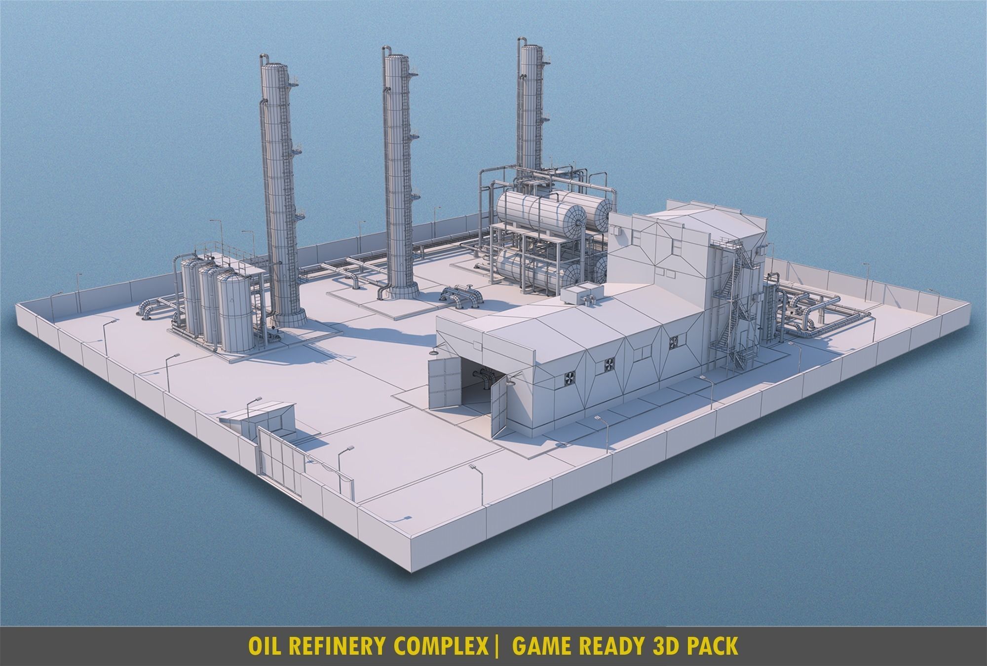 3D model Refinery Complex - Pack VR / AR / low-poly | CGTrader
