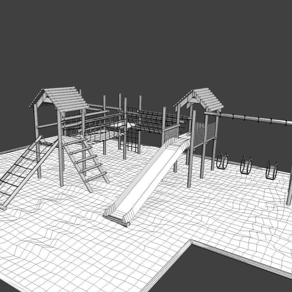 Playground for children 3D model | CGTrader