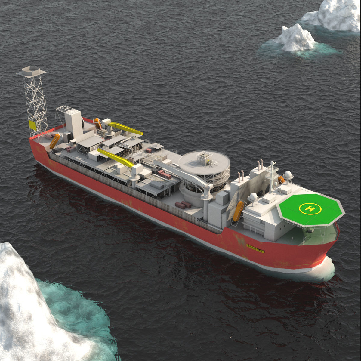 3D model FPSO Balder Offshore Oil Rig VR / AR / low-poly | CGTrader