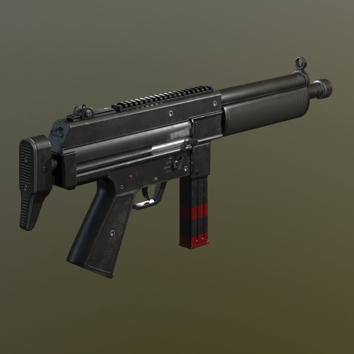 3D model Submachine Gun PBR VR / AR / low-poly | CGTrader