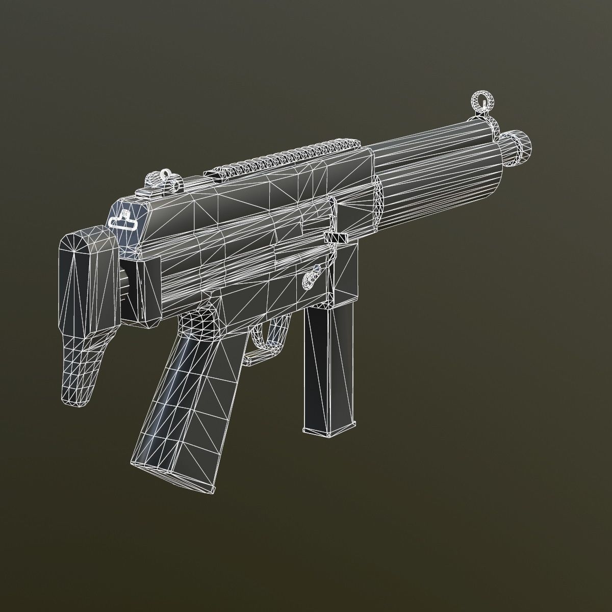 3D model Submachine Gun PBR VR / AR / low-poly | CGTrader