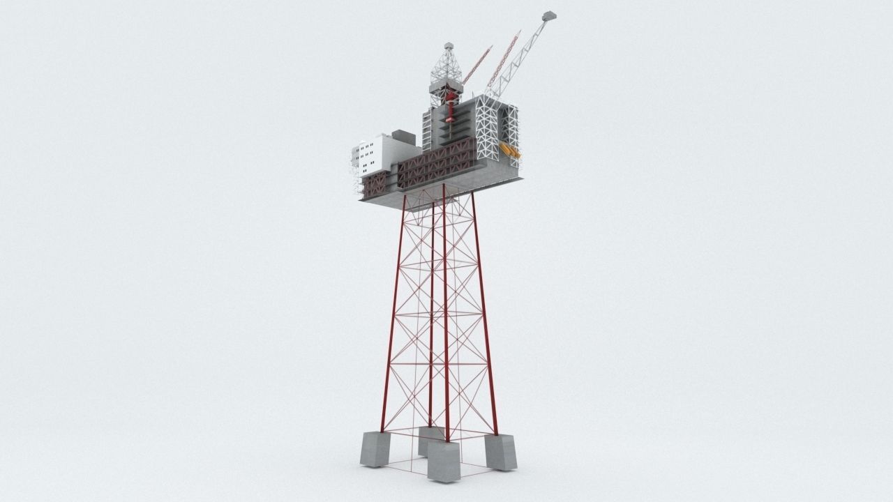 3D model Ringhorne Offshore Oil platform VR / AR / low-poly | CGTrader