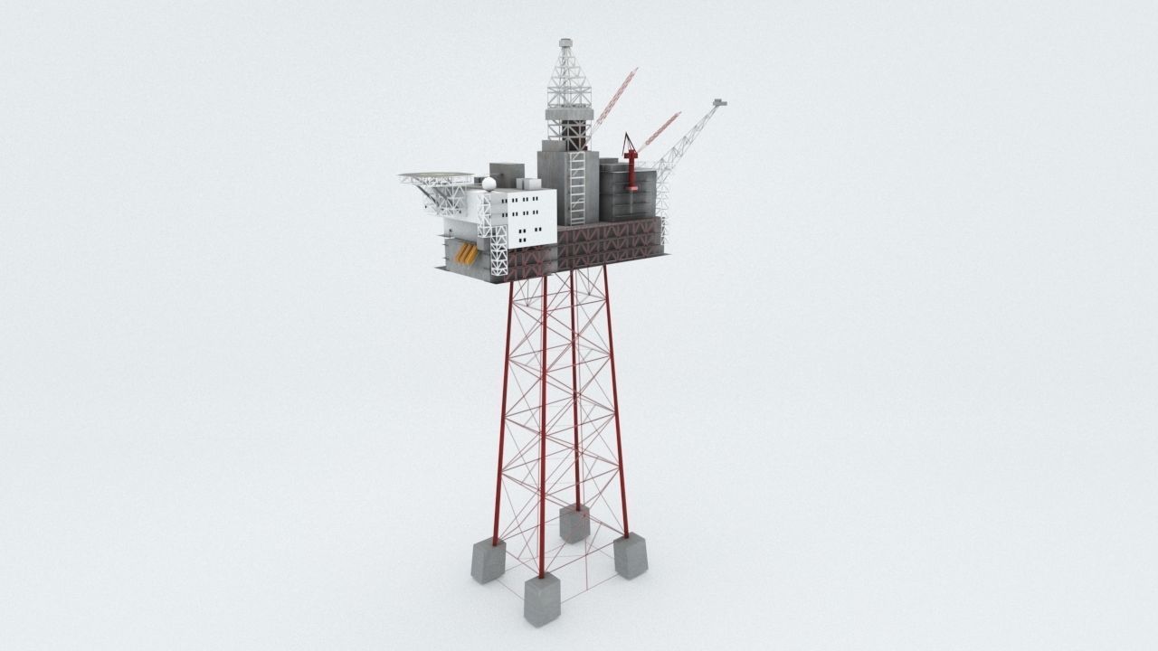 3D model Ringhorne Offshore Oil platform VR / AR / low-poly | CGTrader
