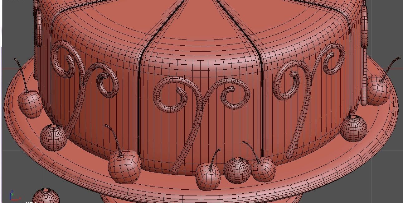 Chocolate cake 3D model | CGTrader
