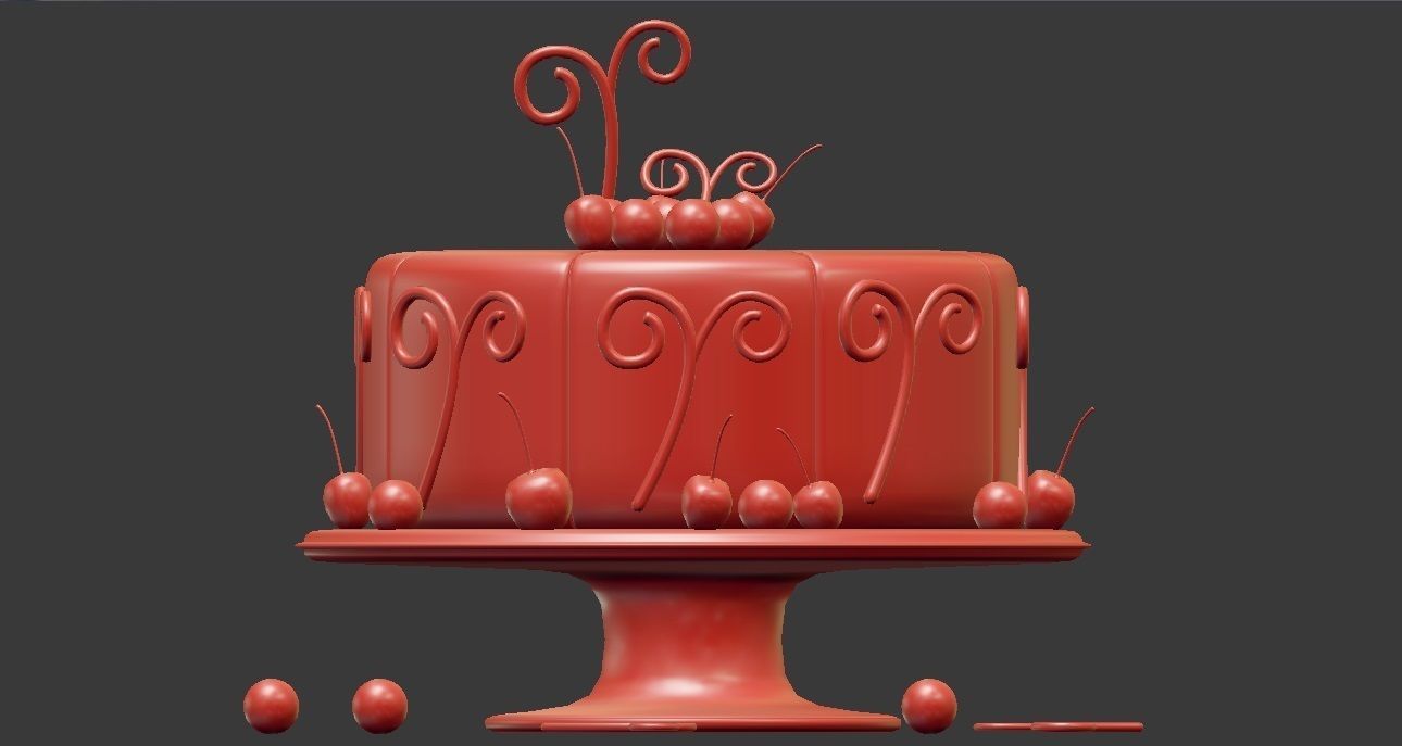 Chocolate cake 3D model | CGTrader